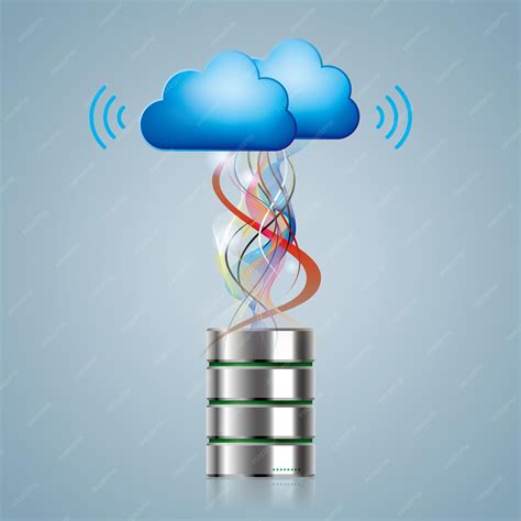 Premium Vector Cloud Computing And Networking Design Concept Data Sharing Concept Design