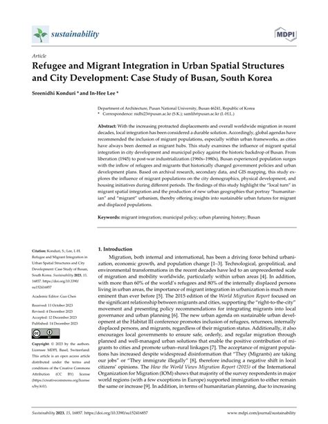 Pdf Refugee And Migrant Integration In Urban Spatial Structures And