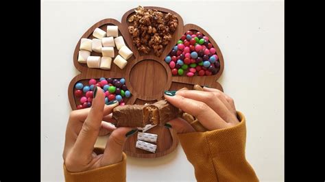 Asmr Filling Platter With Skittles Marshmallows Gum Candy Chocolate