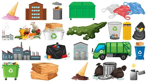 Collection Of Pollution Themed Objects 1349431 Vector Art At Vecteezy
