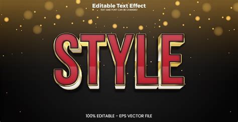 Premium Vector Style Editable Text Effect In Modern Trend Style