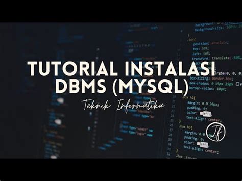 TUTORIAL INSTALASI DBMS MySQL YouTube