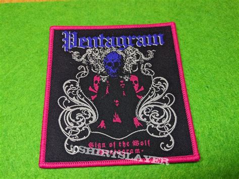 Pentagram Sign Of The Wolf Pink Border Tshirtslayer Tshirt And