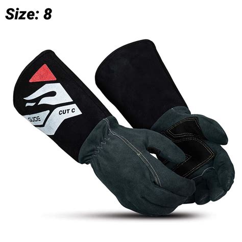 Guide G3571 Full Grain Goatskin Leather Gauntlet Welding Gloves