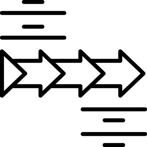 Four Step Workflow Arrow Icon In Black Line Art 24363824 Vector Art At Vecteezy