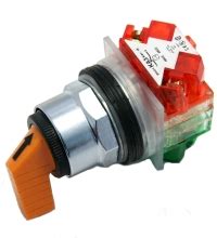 Selector Switch Non Illuminated Maintained Position Orange Knob N O N C Contact