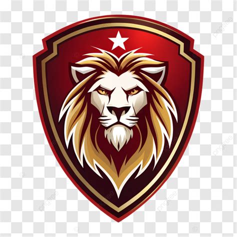 별이 있는 빨간색과 금색 방패의 사자 마스코트 황금사자 방패 붉은 사자 로고 사자 마스코트 방패 Png 일러스트 및 이미지 에 대한 무료 다운로드 Pngtree