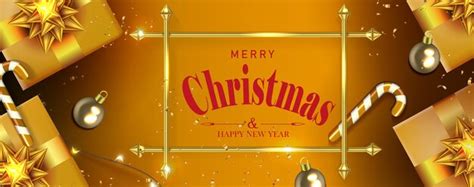 Premium Vector Christmas Brown Illustration Rectangular Golden Frame