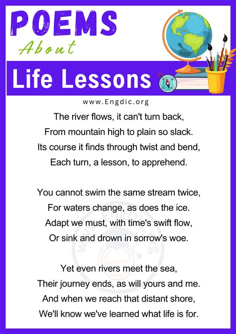 Poems About Life Lessons Learned