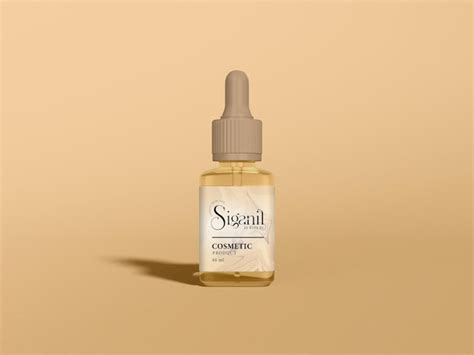 Maquete De Marca De Garrafa Conta Gotas De Vidro PSD Premium