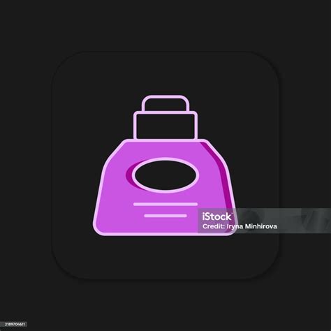 채워진 윤곽선 Inkwell 아이콘이 검은 배경에 고립되어 있습니다 그림자가 있는 평면으로 채워진 윤곽선 스타일입니다 벡터 가득 찬에 대한 스톡 벡터 아트 및 기타 이미지