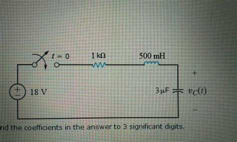 solved find vc t for t 0 in the circuit in the accompa