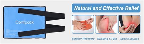 Comfpack Gel Ice Pack For Injuries Reusable Hot Cold Compress Therapy