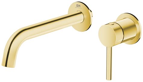 Emporia Fly bateria umywalkowa podtynkowa rozety z boxem złoty GD Banyo pl