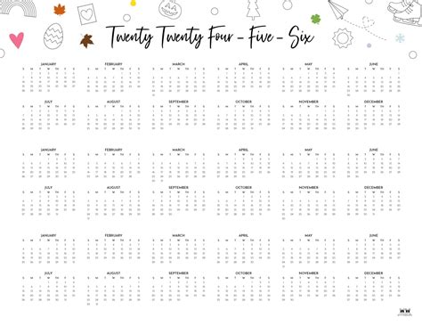 2024 2026 Three Year Calendars 10 Free Printables Printabulls