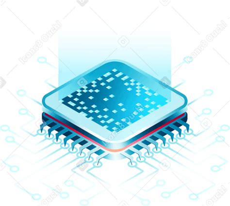 Isometric Silicon Chip Png Svg