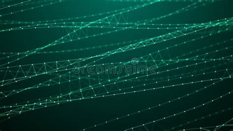 Network Of Dots Connected By Lines Dna Twisted Structure Molecular Abstract Background 3d