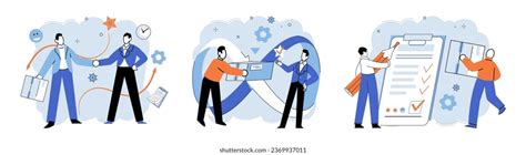 Quality Control Vector Illustration Verification Procedures Stock Vector Royalty Free