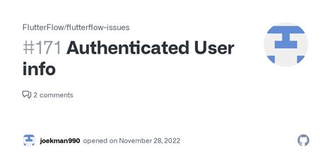 Authenticated User Info · Issue 171 · Flutterflowflutterflow Issues