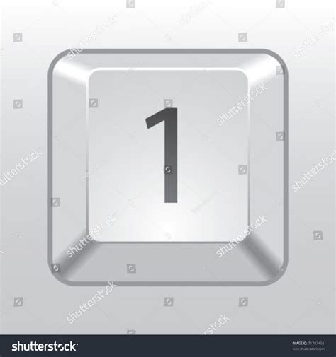 Keyboard Key Number 1 Stock Vector Illustration 71787451 Shutterstock