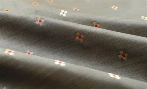 Handicraft Palace Taffeta Silk Fabric Gold And Grey Solid Self Designs