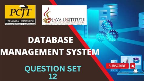 Question Set 12 Database Management System Java Institute Youtube