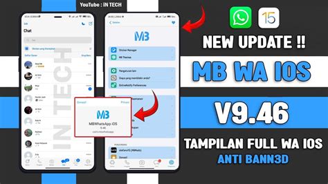 MB WhatsApp IOS V9 46f Terbaru 2023 MB WA IOS Update Desember B0M Chatt YouTube