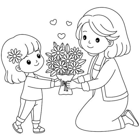 Gợi ý 15 Mẫu Tranh Tô Màu Bé Làm Thiệp Tặng Mẹ Tặng Bà Tặng Cô Giáo