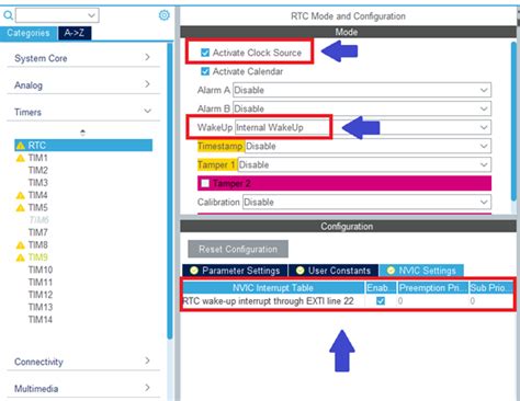 Microcontroller How To Wake Stm32f103 By Rtc Using Hal Libraries
