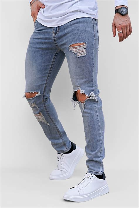 Mens Ripped Slim Fit Jean For Sale Gingtto