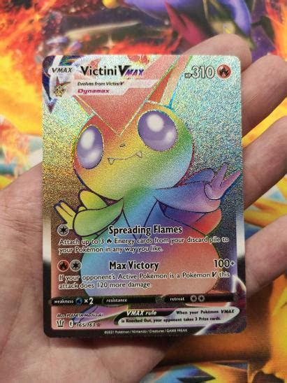 Pokemon karty tcg Original Vzácná Rainbow Victini VMax Aukro