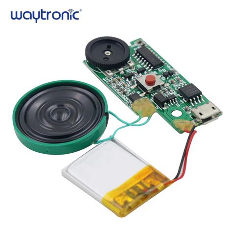 Jual New USB Download Push Button Audio Playback MP3 Sound Module Voice Circuit With Speaker And