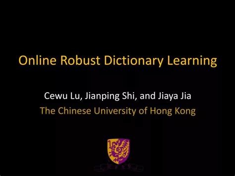 ppt online robust dictionary learning powerpoint presentation free