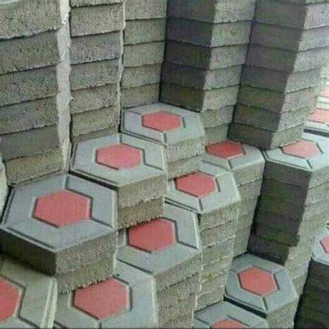 Jual Paving Blok Paping Blok Konblok Segi Enam Warna K 250 K 300