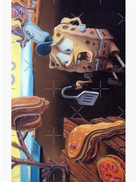 Spongebob Parody Of Salvador Dali Persistence Of Memory Poster For Sale By Mattingame Redbubble
