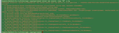 Cant Run Dotnet New Console Lang F O Rfsharp