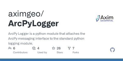 Github Aximgeo Arcpylogger Arcpy Logger Is A Python Module That