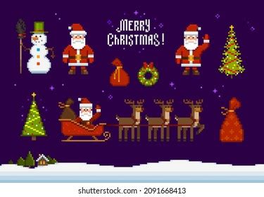 22 Thousand Pixel Art Christmas Royalty Free Images Stock Photos