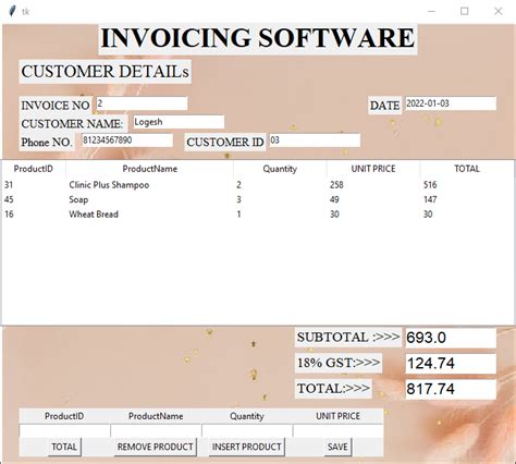 Github Mkmukeshkannaninvoice Generator Python An Invoicing Software That Enables The User To
