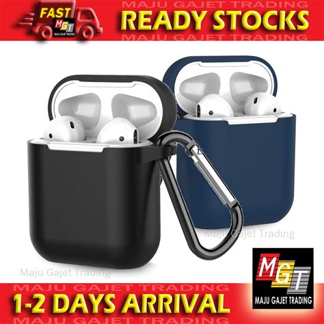 Casing Only Airpod Case Silicone Shockproof Cover With Hook Support