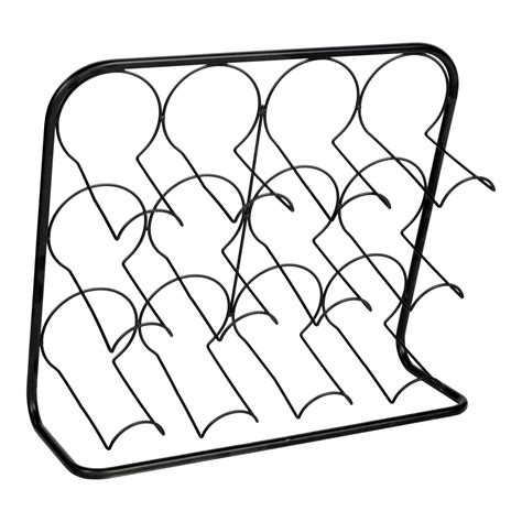 Black Metal Wire 12 Wine Bottle Holder Man Sanctuary