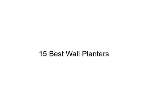 15 Best Wall Planters May 2024