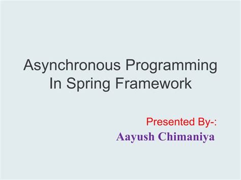 Asynchronous Programmingpptx
