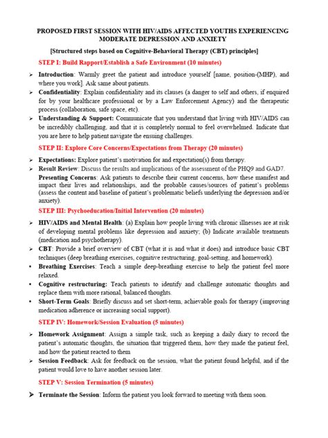 First Session Structure Cbt Pdf Cognitive Behavioral Therapy