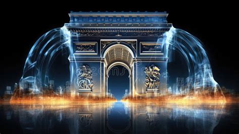 Arc De Trium Luminous Futuristic Graphical Concept Reproduction