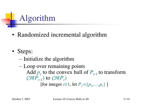 ppt convex hulls in 3 space powerpoint presentation free download