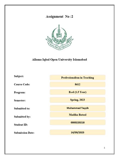 8612 assignment no 2 pdf educational assessment teachers