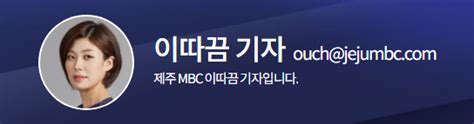 제주도 배경 뉴스에서 이따끔 보이는 기자 
