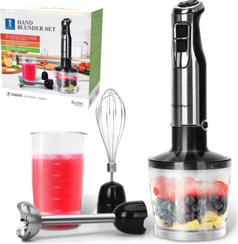 Aigostar W Hand Blender Set Stainless Steel Silvery And Black VDE Buckle Blender